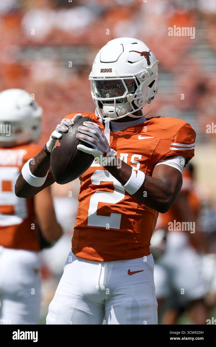 AUSTIN, TX - SEPTEMBER 13: Wide Receiver Jaime Ffrench #2 of the Texas ...