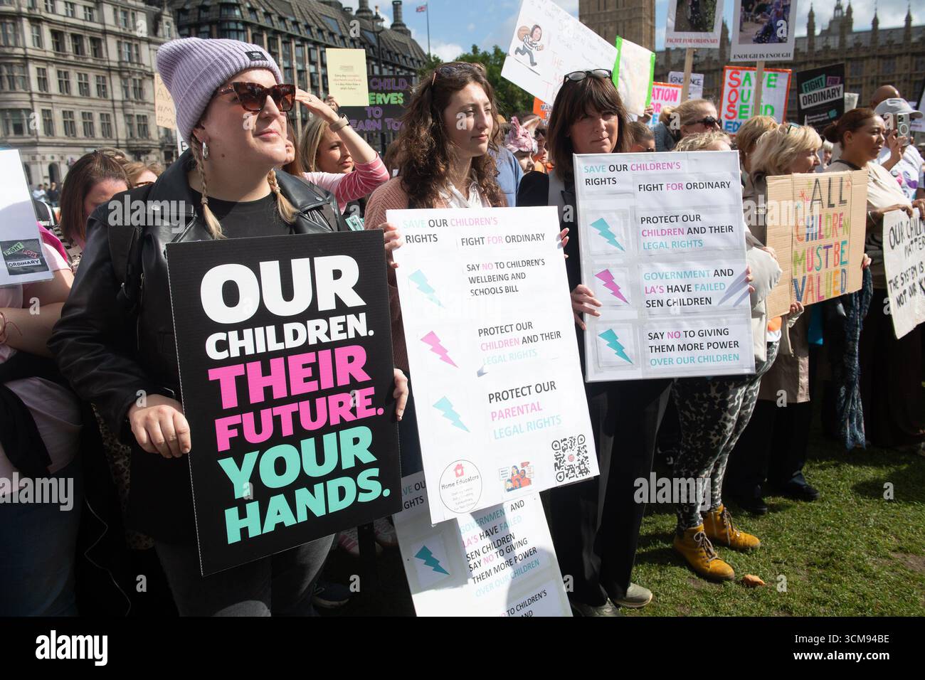 London, UK. 15 Sep 2025. Parents with SEND children take part in a SEND ...