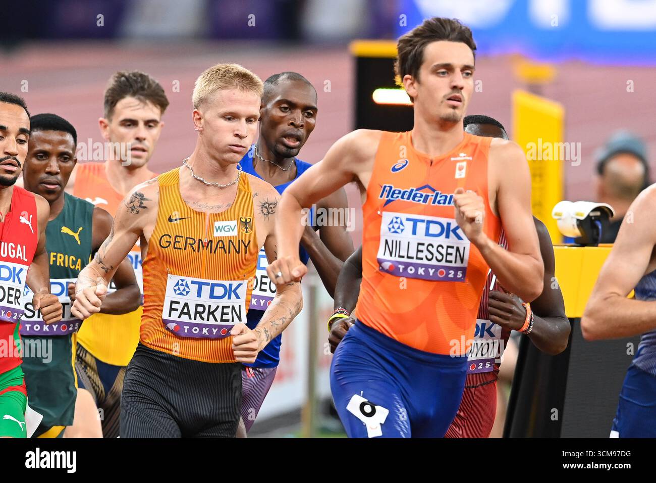 Robert Farken (Germany) during the 1500 metres semi-final run during ...