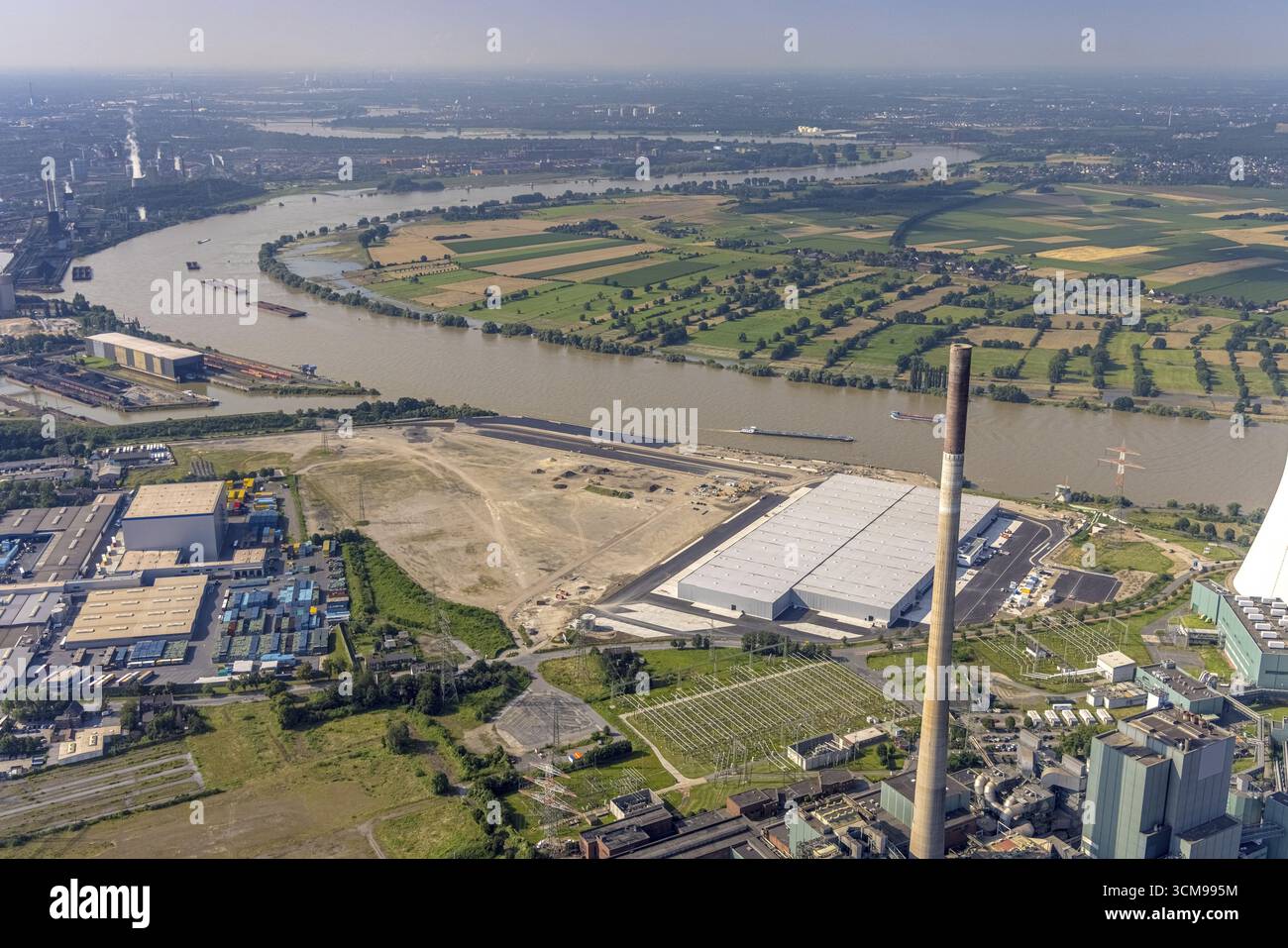 Aerial view, STEAG cogeneration plant Walsum, development and new ...