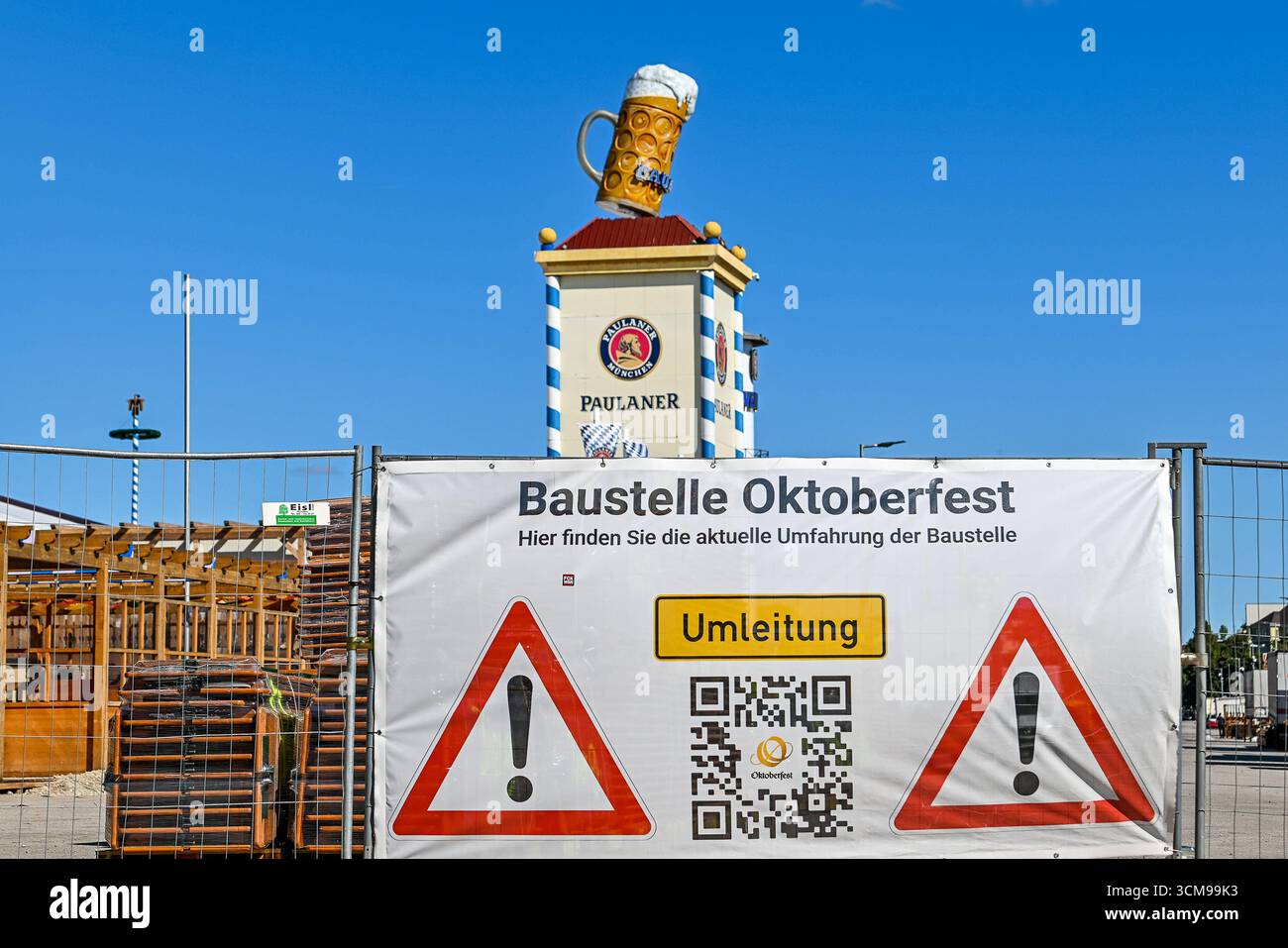 GER, 190. Münchner Oktoberfest, Aufbau auf der Theresienwiese / 06.09.2025, Theresienwiese ...