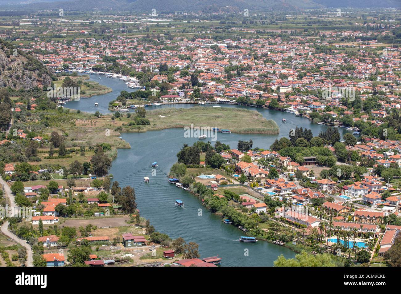 Turkey touristic area Dalyan Ortaca, ancient city of Kaunos, Dalyan ...