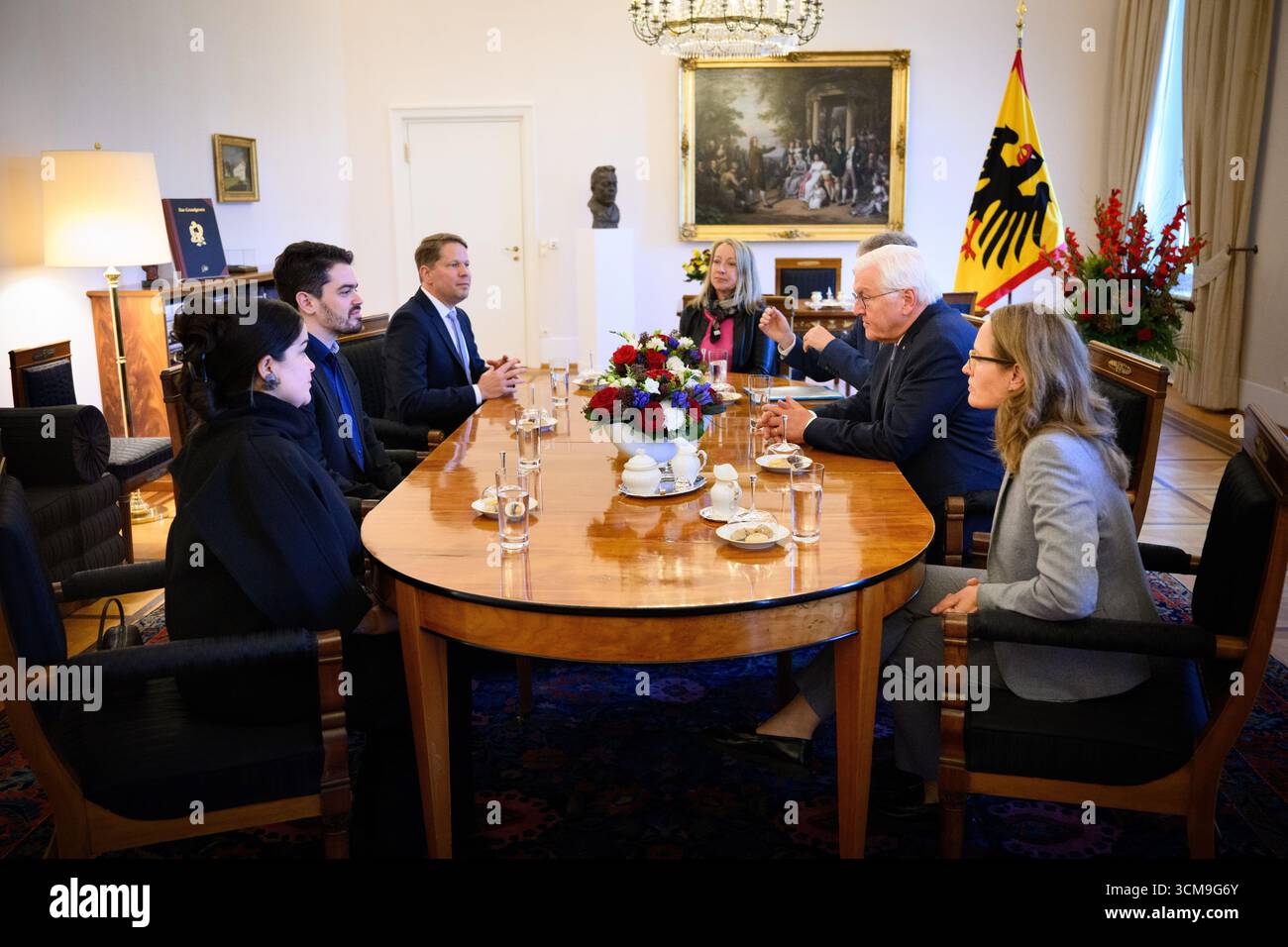 15 September 2025, Berlin: Lahav Shani (2nd from left), future Chief ...