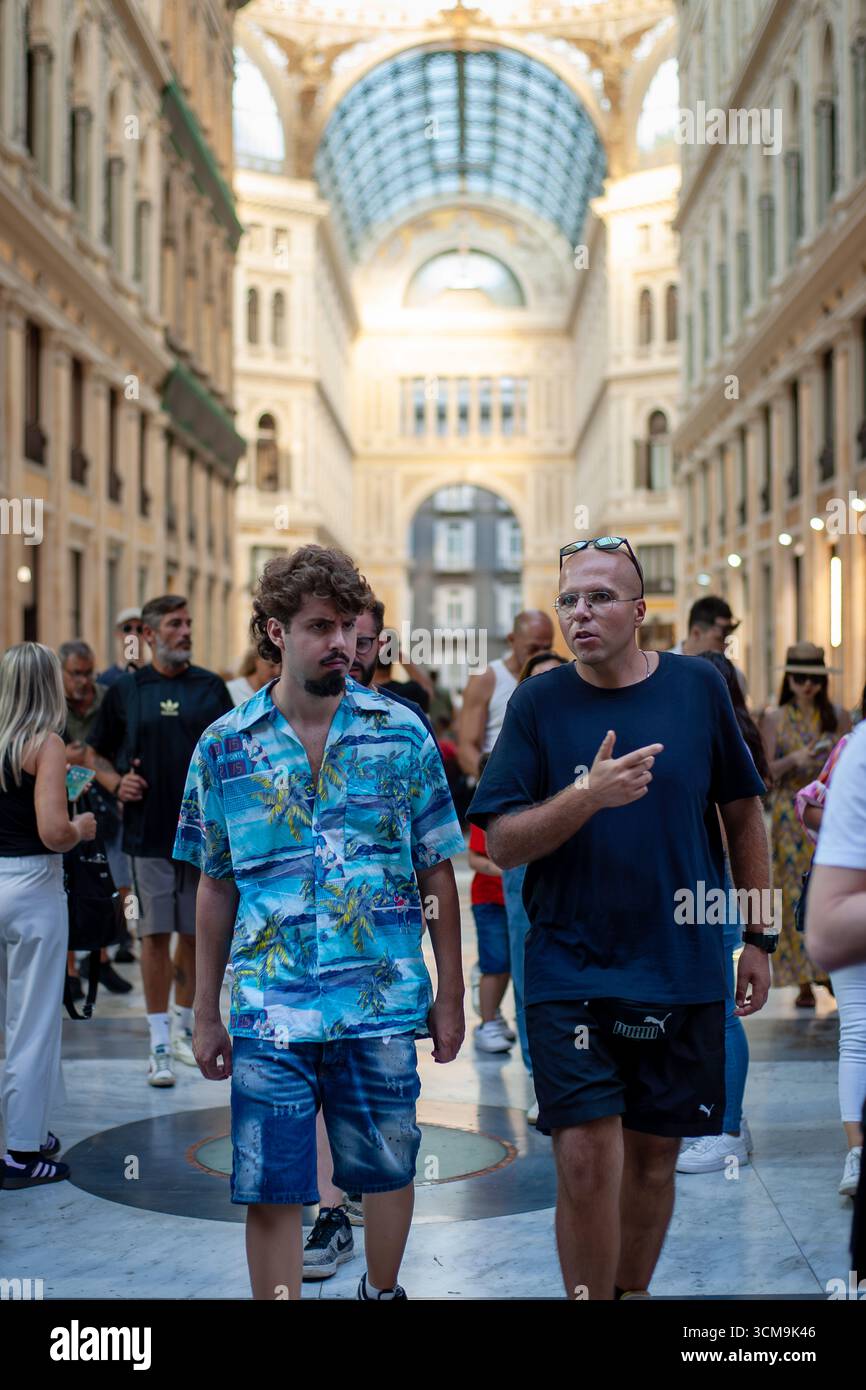 September 12, 2025, Naples, Na, Italy: People stroll inside the ...