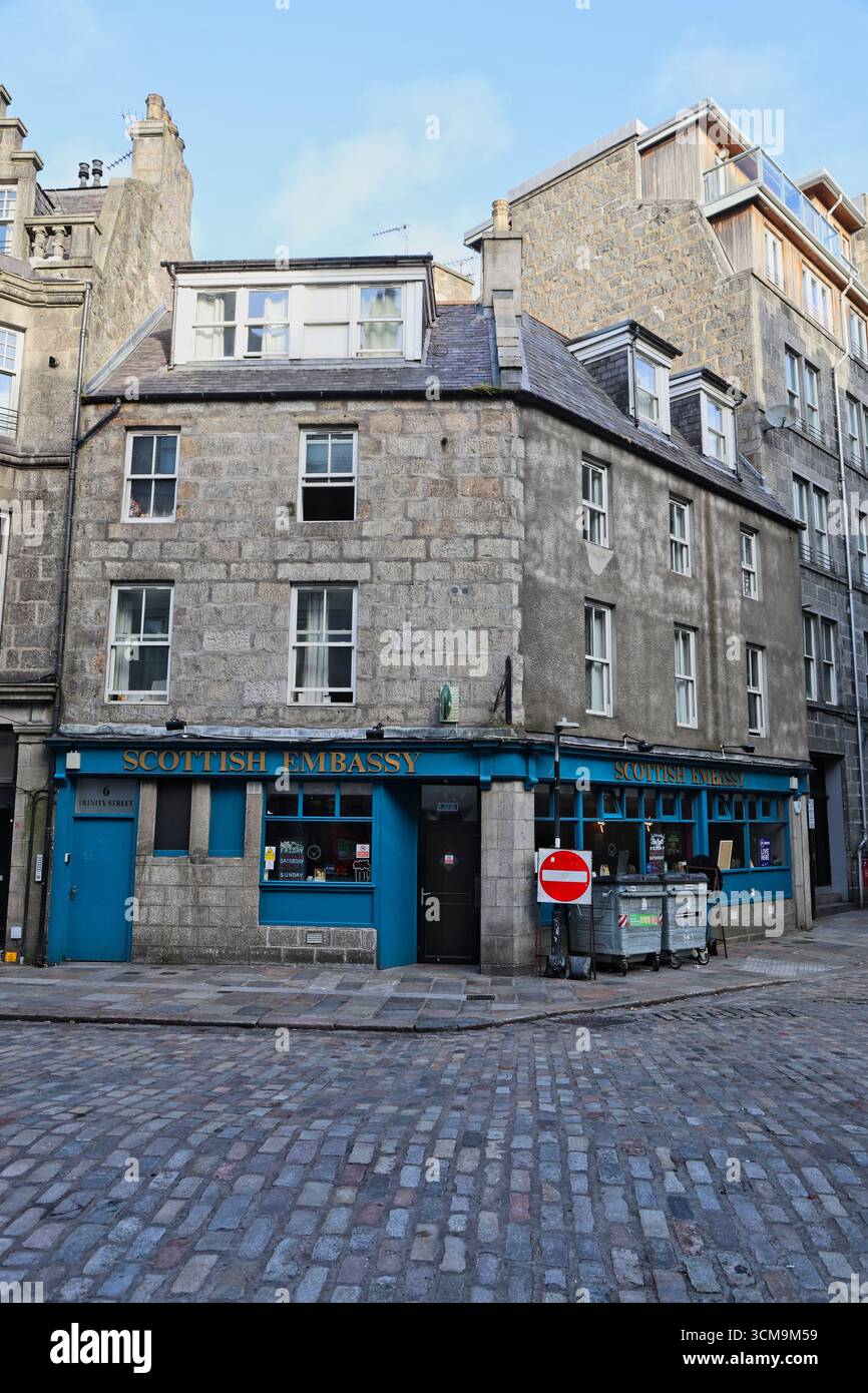 Exterior of Scottish Embassy pub Aberdeen Scotland September 2025 Stock ...