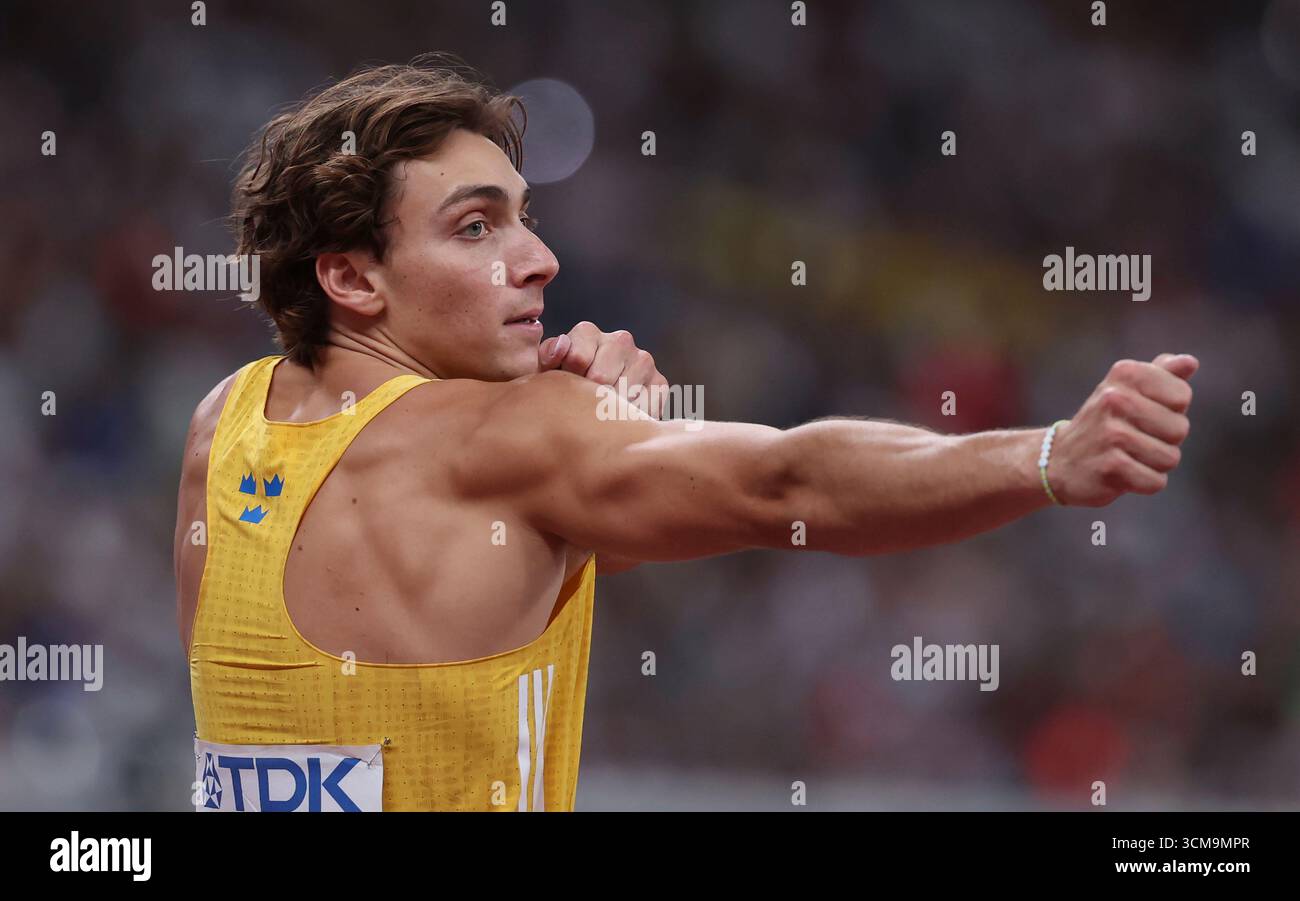 Armand DUPLANTIS of Sweden poses after successfully jumping 6.15m in ...