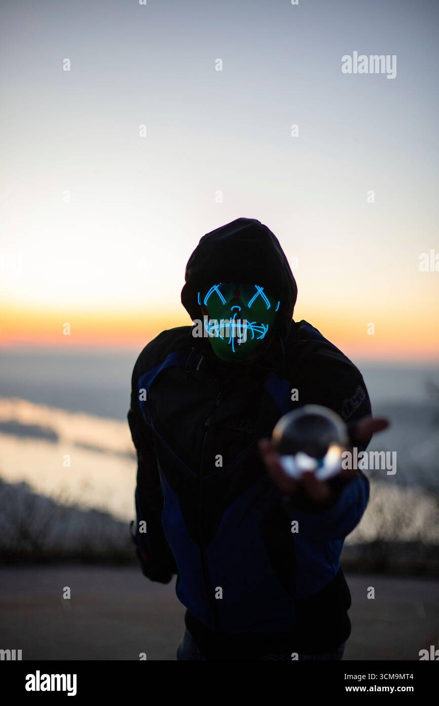 Halloween on the rhine at the niederwaldtempel hi-res stock photography ...