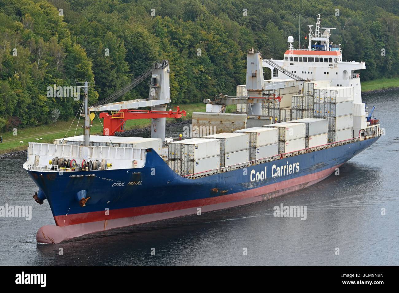 Refrigerated Cargo Ship COOL ROYAL passing the Kiel Canal Stock Photo ...