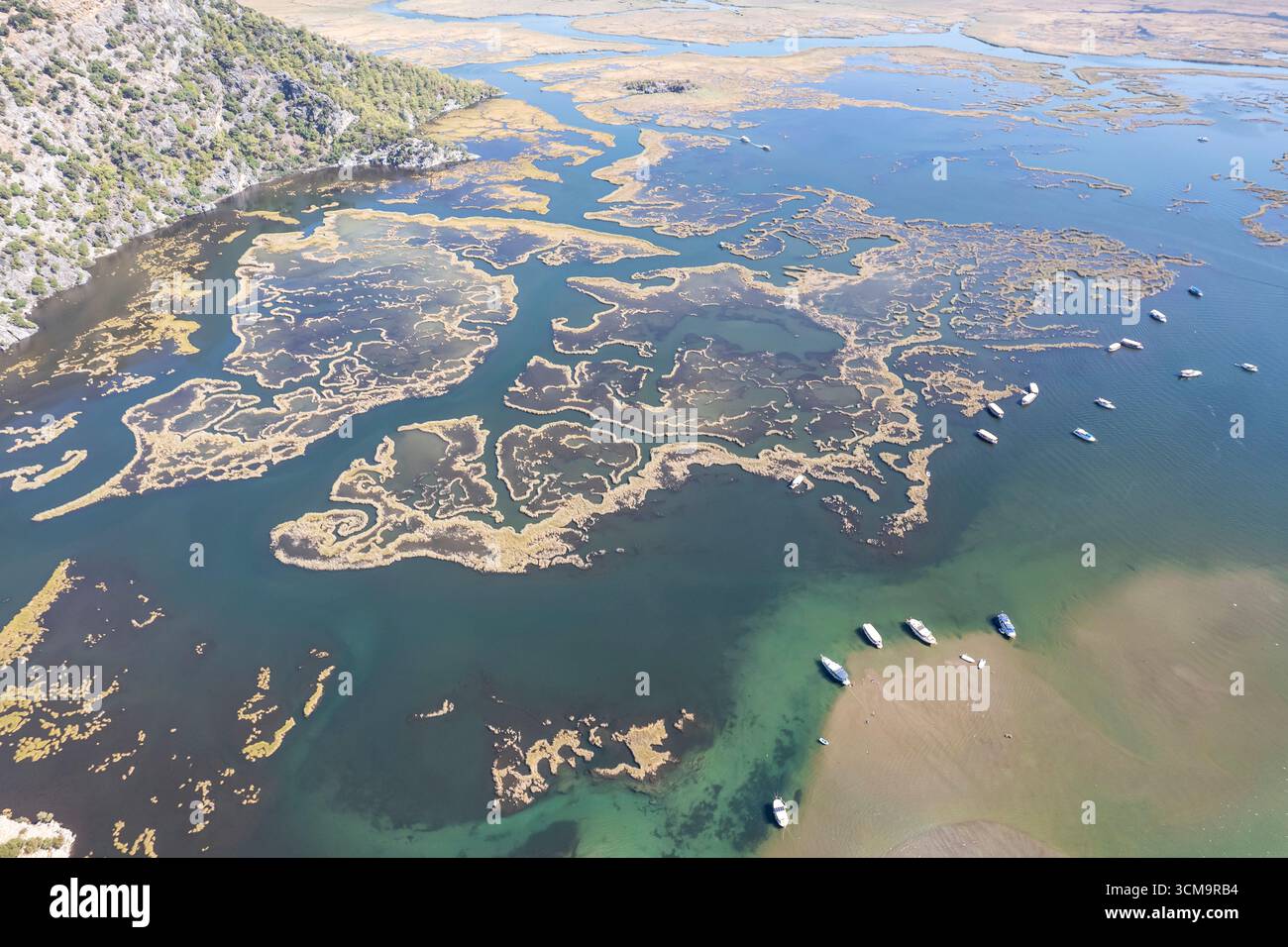 Turkey touristic area Dalyan Ortaca, ancient city of Kaunos, Dalyan ...
