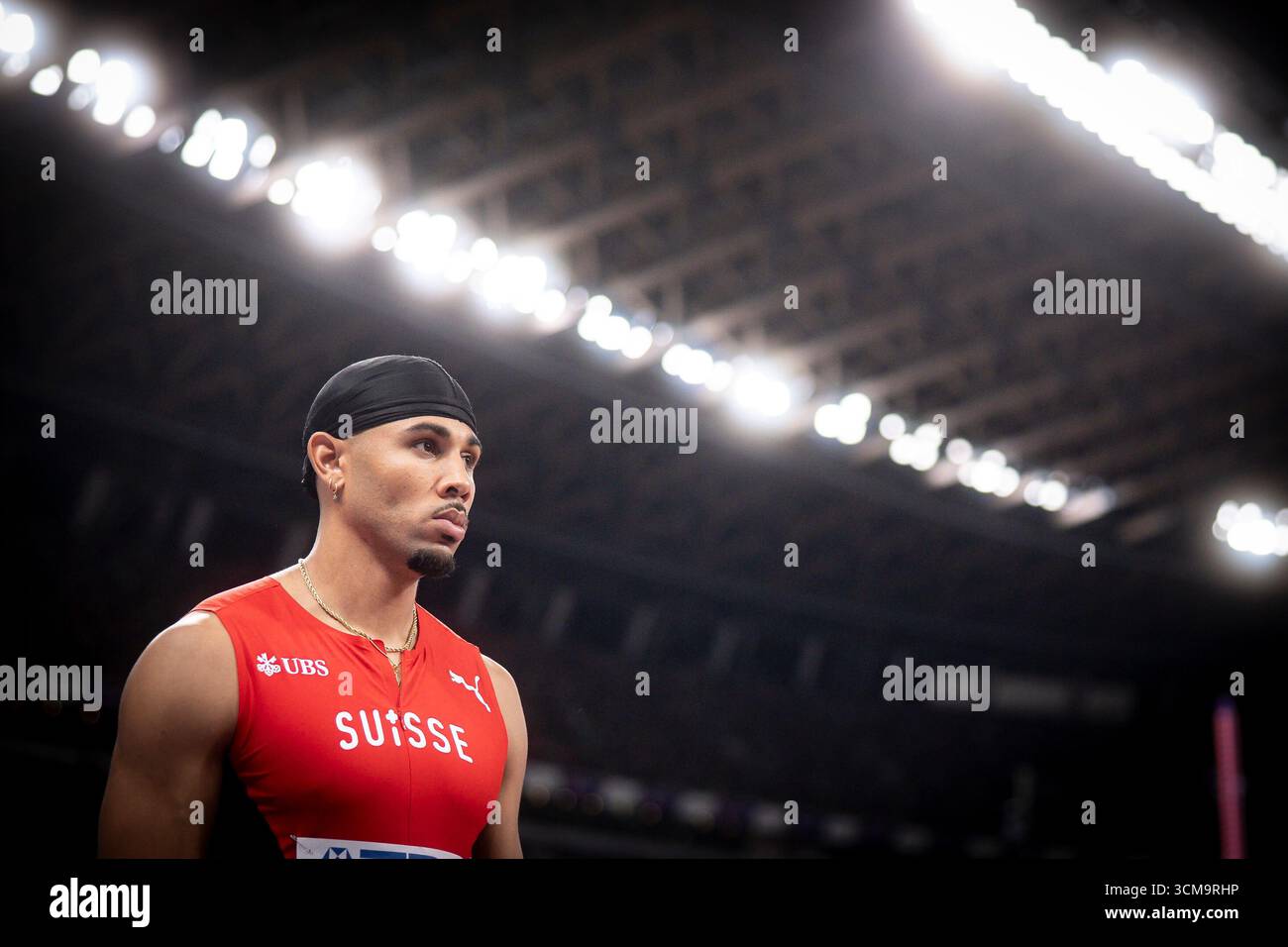 Jason Joseph (SUI) vor dem 110m-H?rden Vorlauf an Tag 3 der World ...