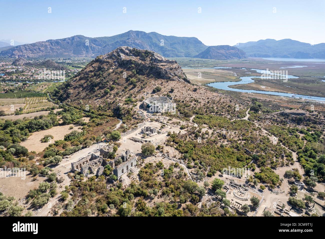 Turkey touristic area Dalyan Ortaca, ancient city of Kaunos, Dalyan ...