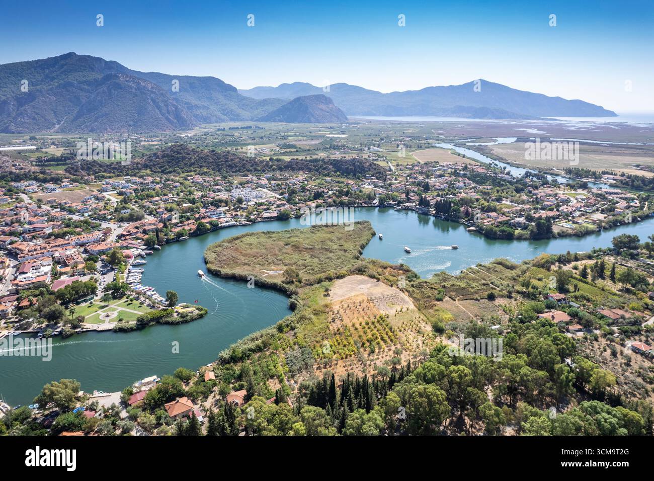 Turkey touristic area Dalyan Ortaca, ancient city of Kaunos, Dalyan ...