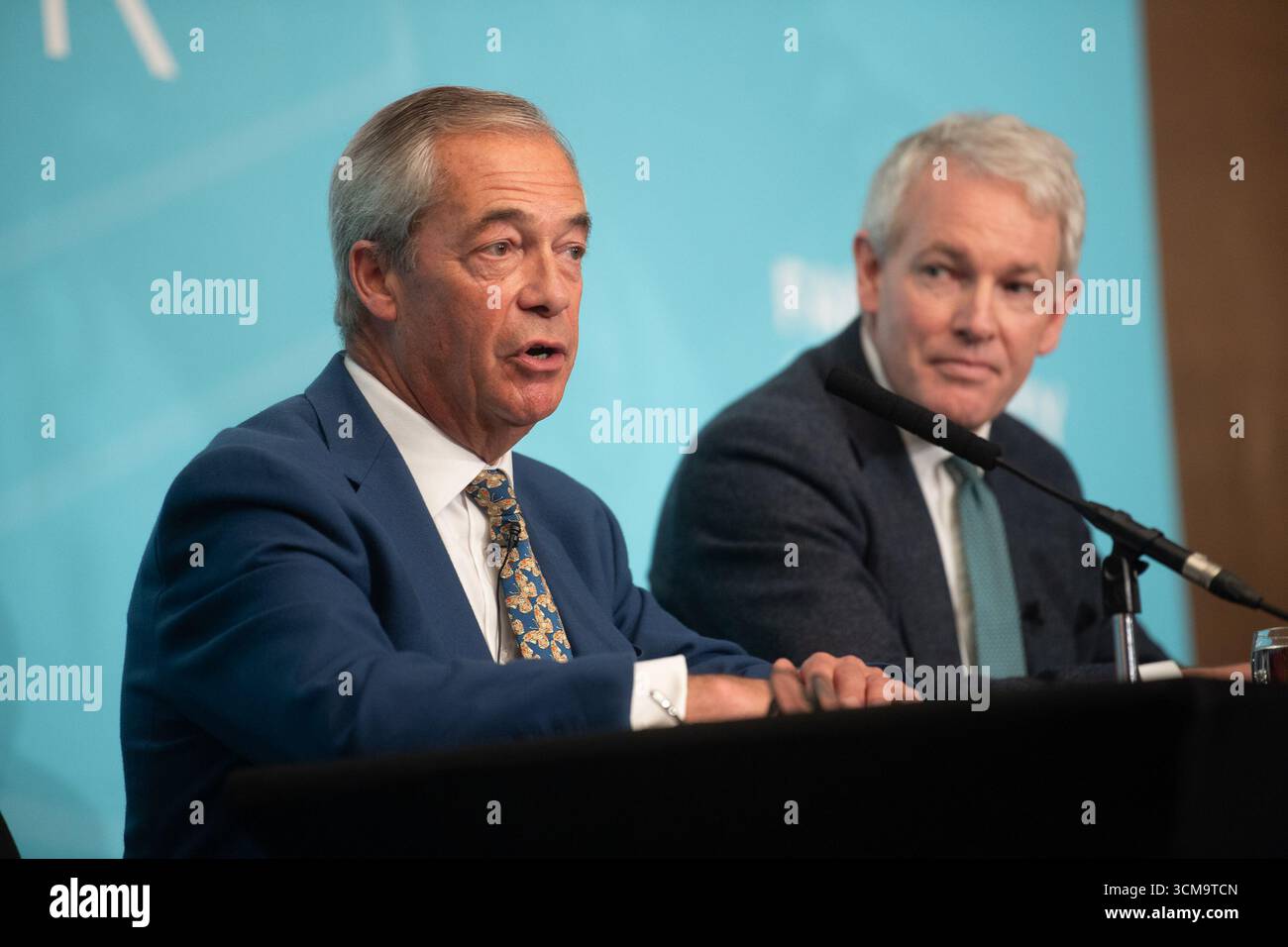 London, UK. 15 Sep 2025. Reform UK Leader Nigel Farage and Newly ...