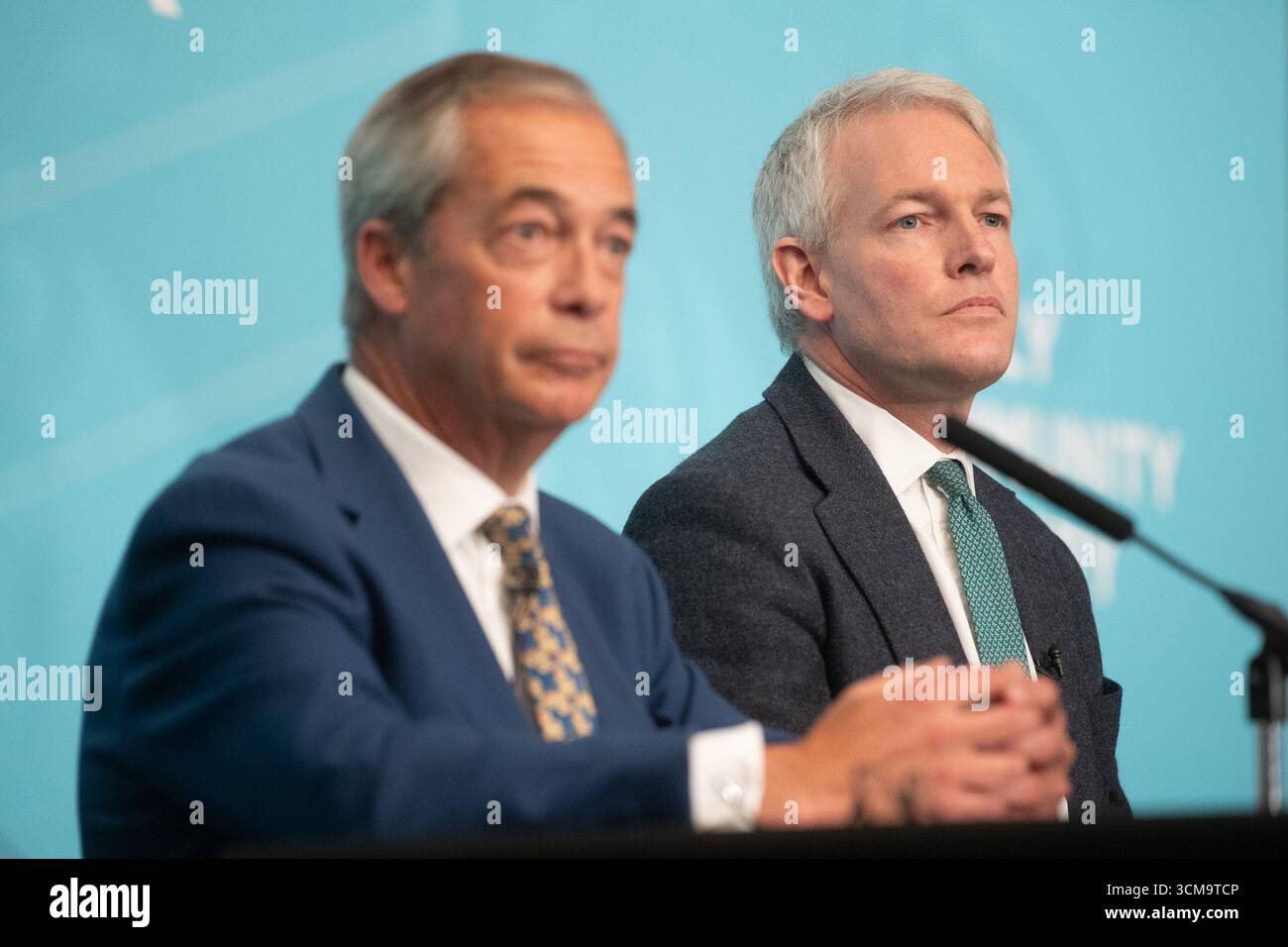 London, UK. 15 Sep 2025. Reform UK Leader Nigel Farage and Newly ...