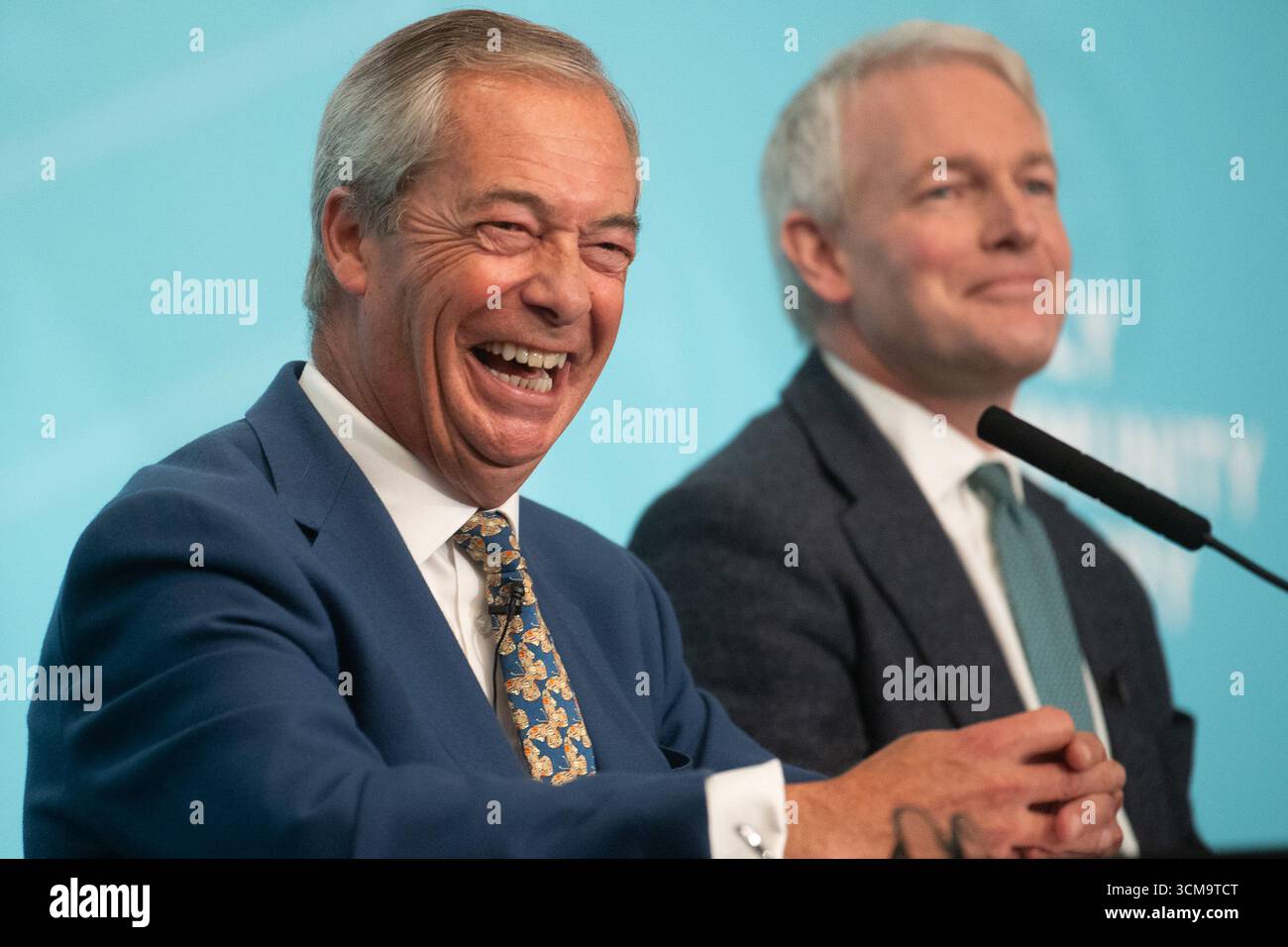 London, UK. 15 Sep 2025. Reform UK Leader Nigel Farage and Newly ...