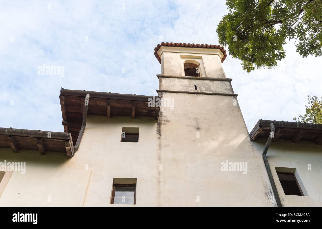 Ancient Church of Sant Anna above the village of Cuveglio, historic ...