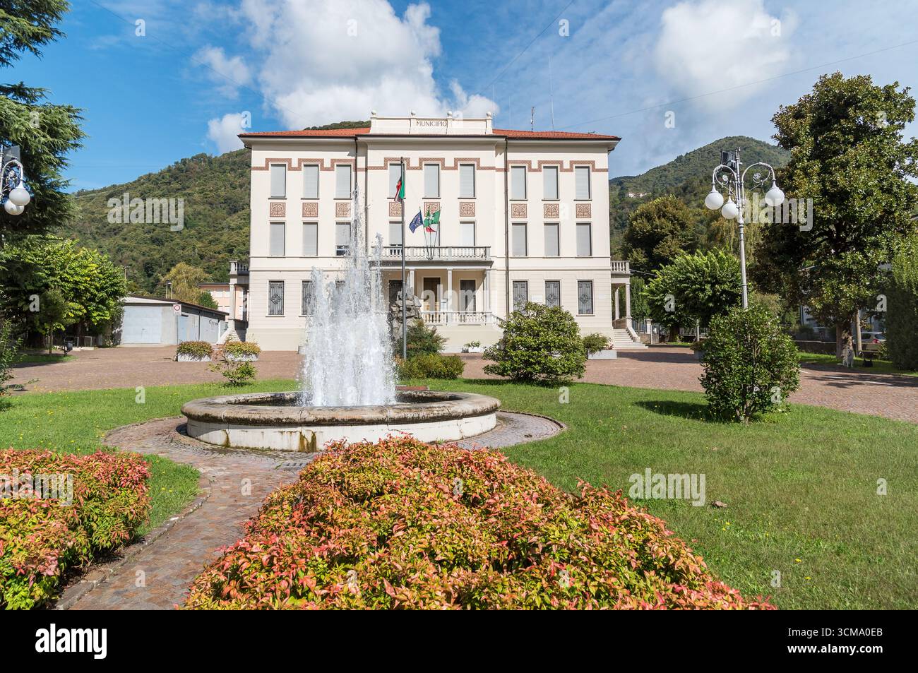 Municipal Town Hall of Cuveglio, historic civic building in Varese ...