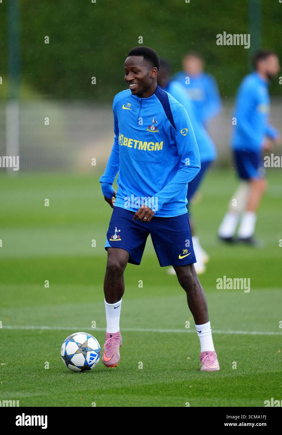 Tottenham Hotspur's Pape Matar Sarr during a training session at the ...