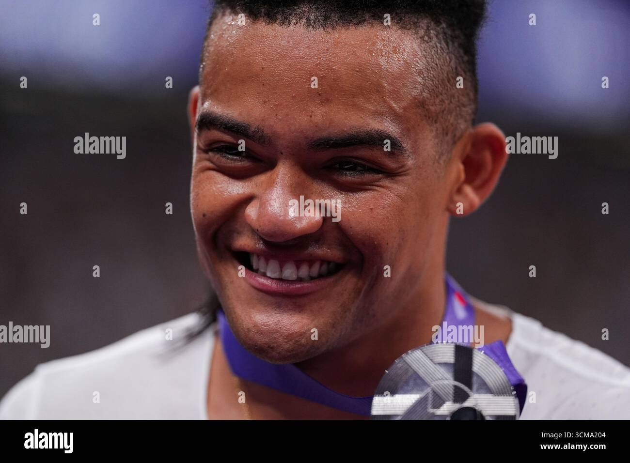 Emmanouil Karalis of Greece following the Men’s Pole Vault Final on day ...