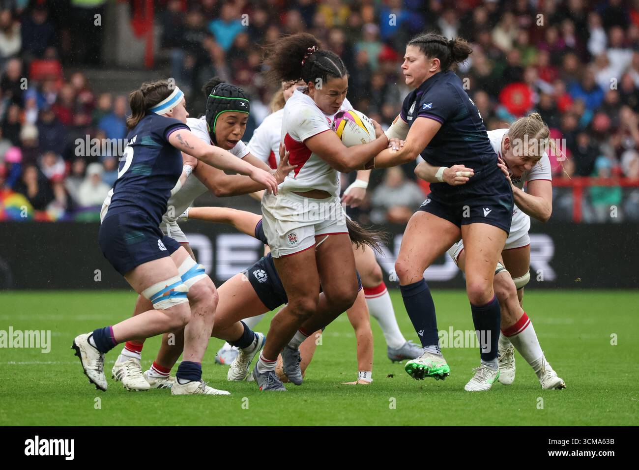 Bristol, United Kingdom. Sun 14th Sept 2025. Pictured left to right: Tatyana Heard of England ...