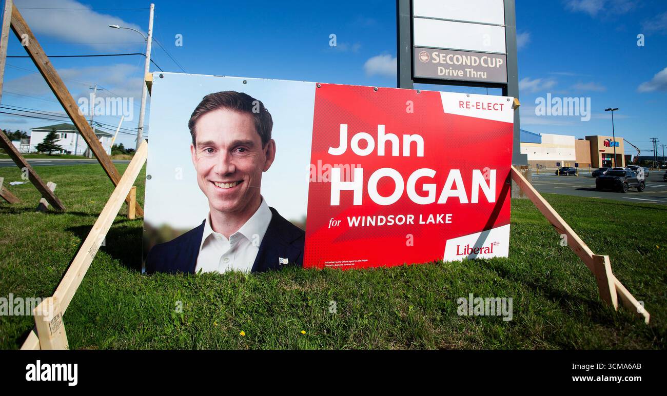 Provincial election signs shown around St. John's on early Monday ...