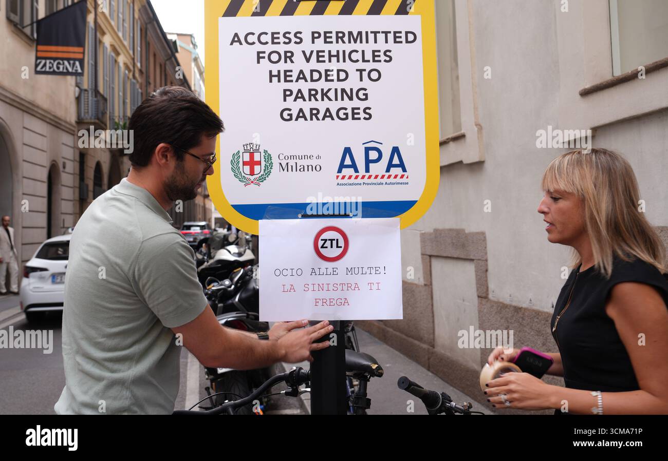 Milan, the cameras at the entrances to the Quadrilatero della Moda are ...
