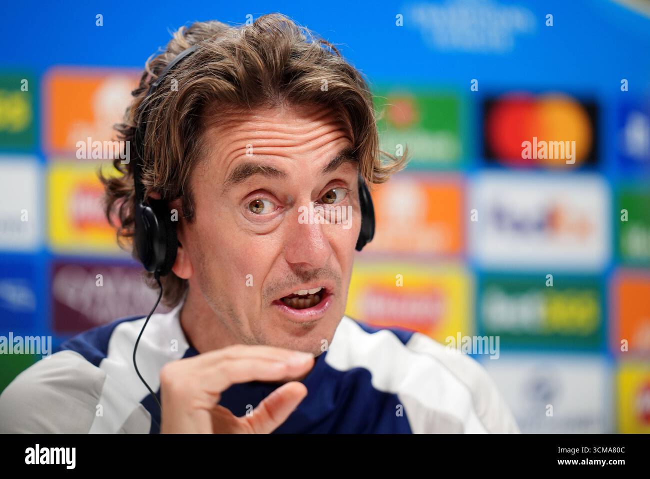 Tottenham Hotspur manager Thomas Frank during a press conference at the ...