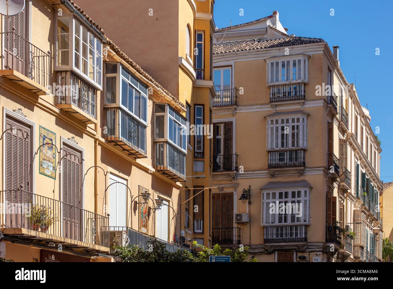 Malaga, Andalusia, Spain. 4 September 2025. Historic residential ...