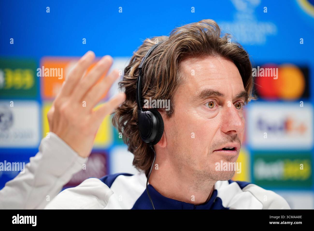 Tottenham Hotspur manager Thomas Frank during a press conference at the ...
