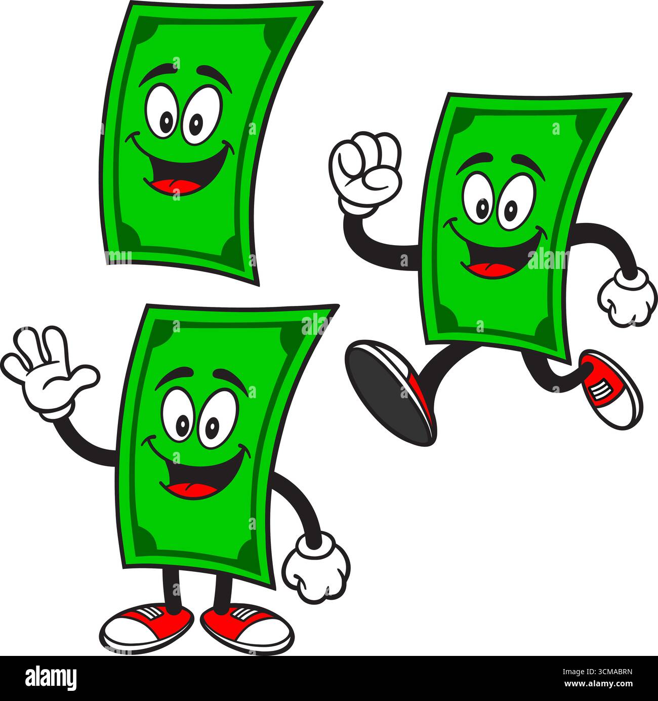 Money Mascot Set 01, Hand Drawn illustrations of a few Money Mascots in ...