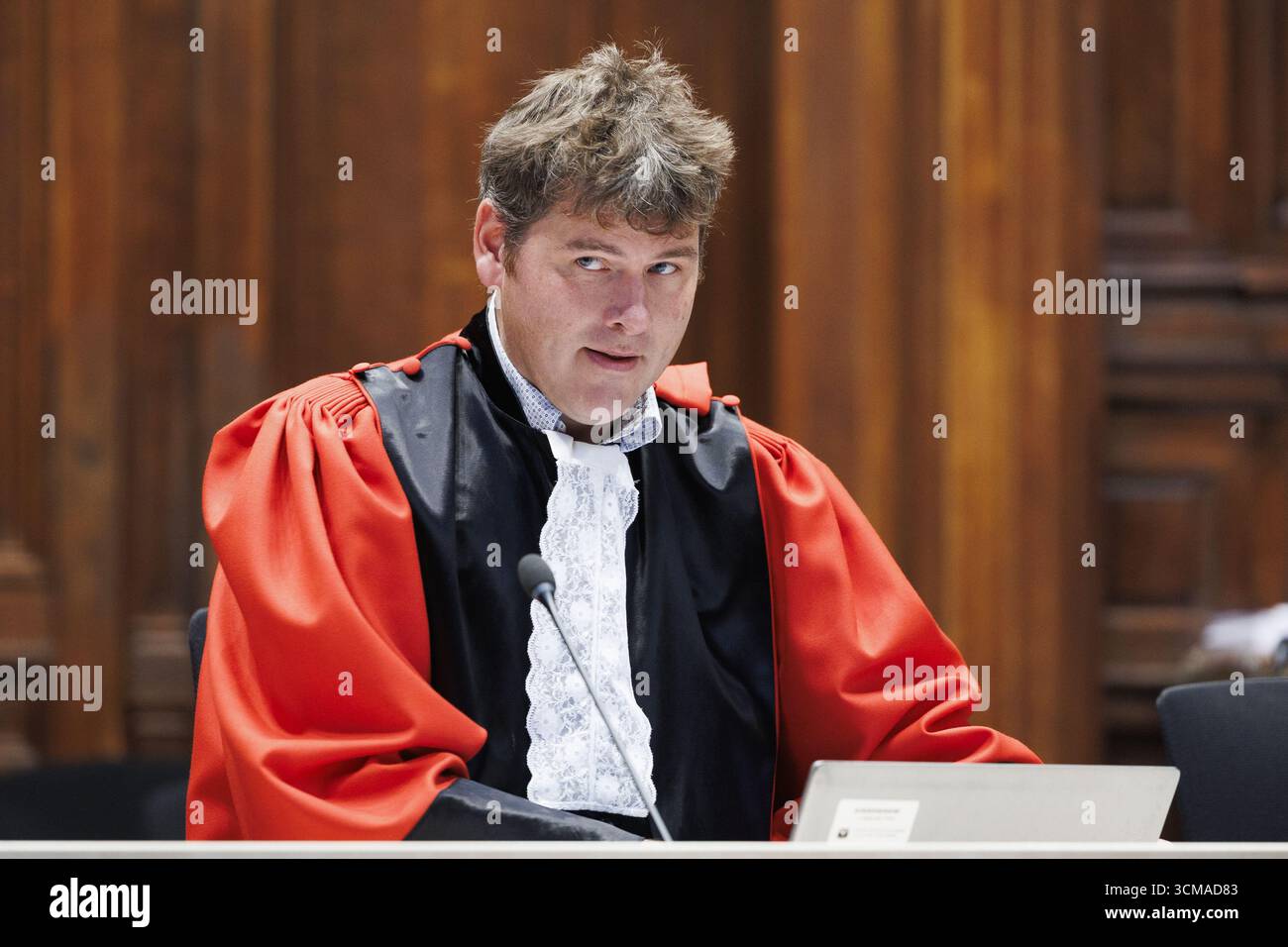 Chairman of the court V Roelants pictured during the composition of the ...