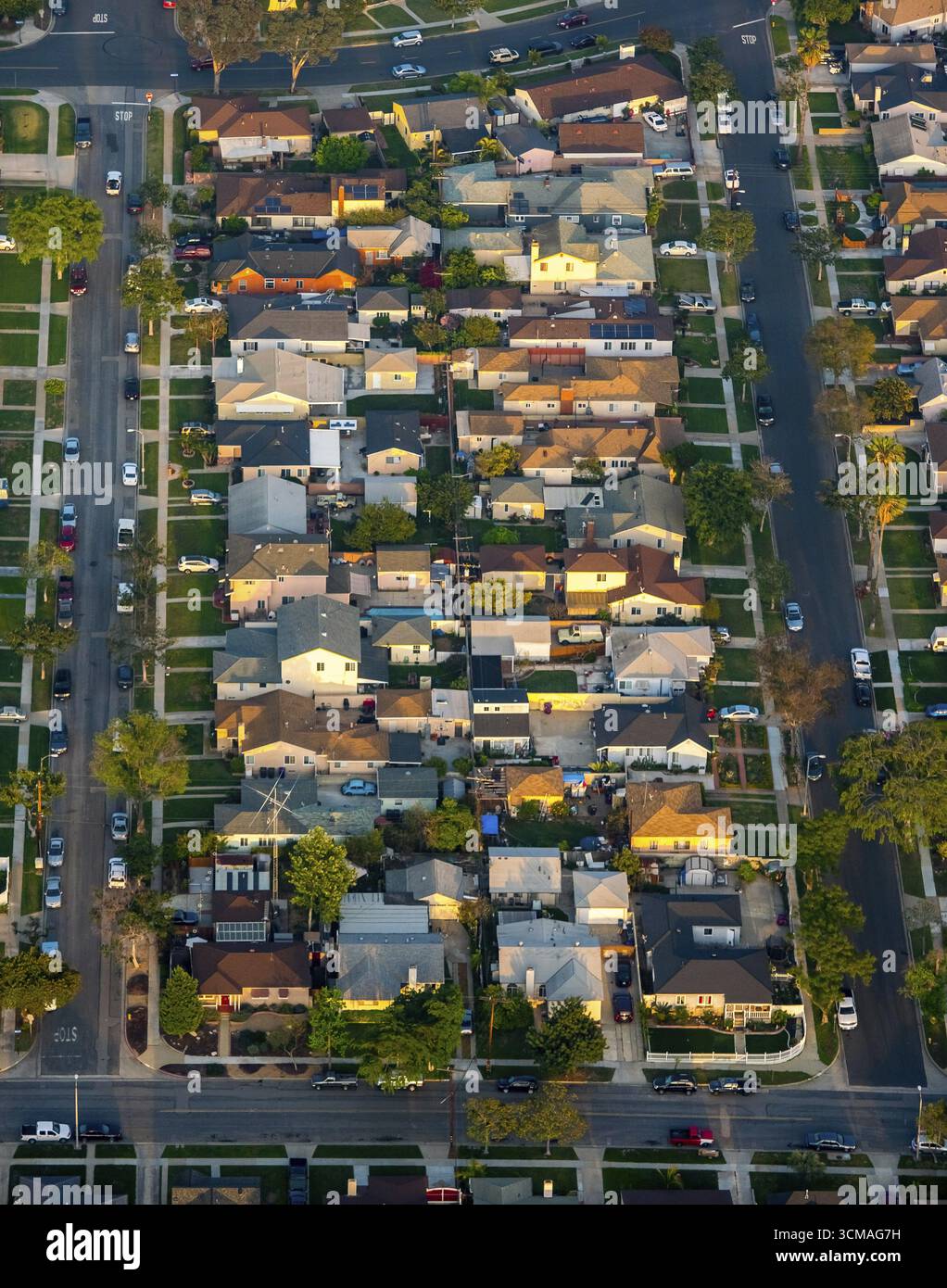 Aerial image over typical american hi-res stock photography and images ...