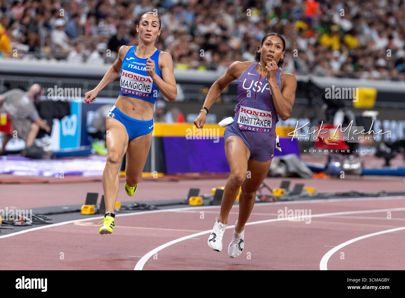 Isabella Whittaker (USA) runs a 400 meter qualifying round time of 49. ...