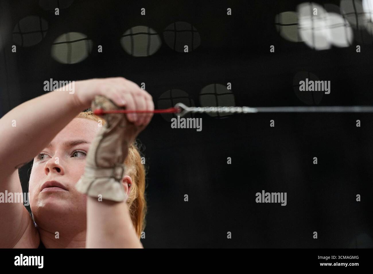 Finland's Krista Tervo makes an attempt in the women's hammer throw ...