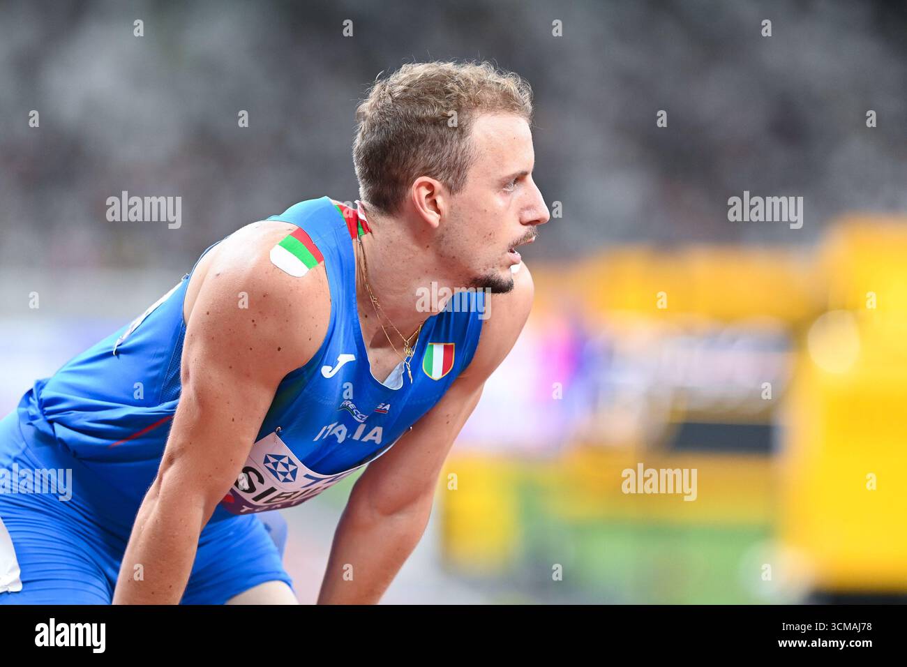 Alessandro Sibilio (Italy) during the 400 metres hurdles heat race ...