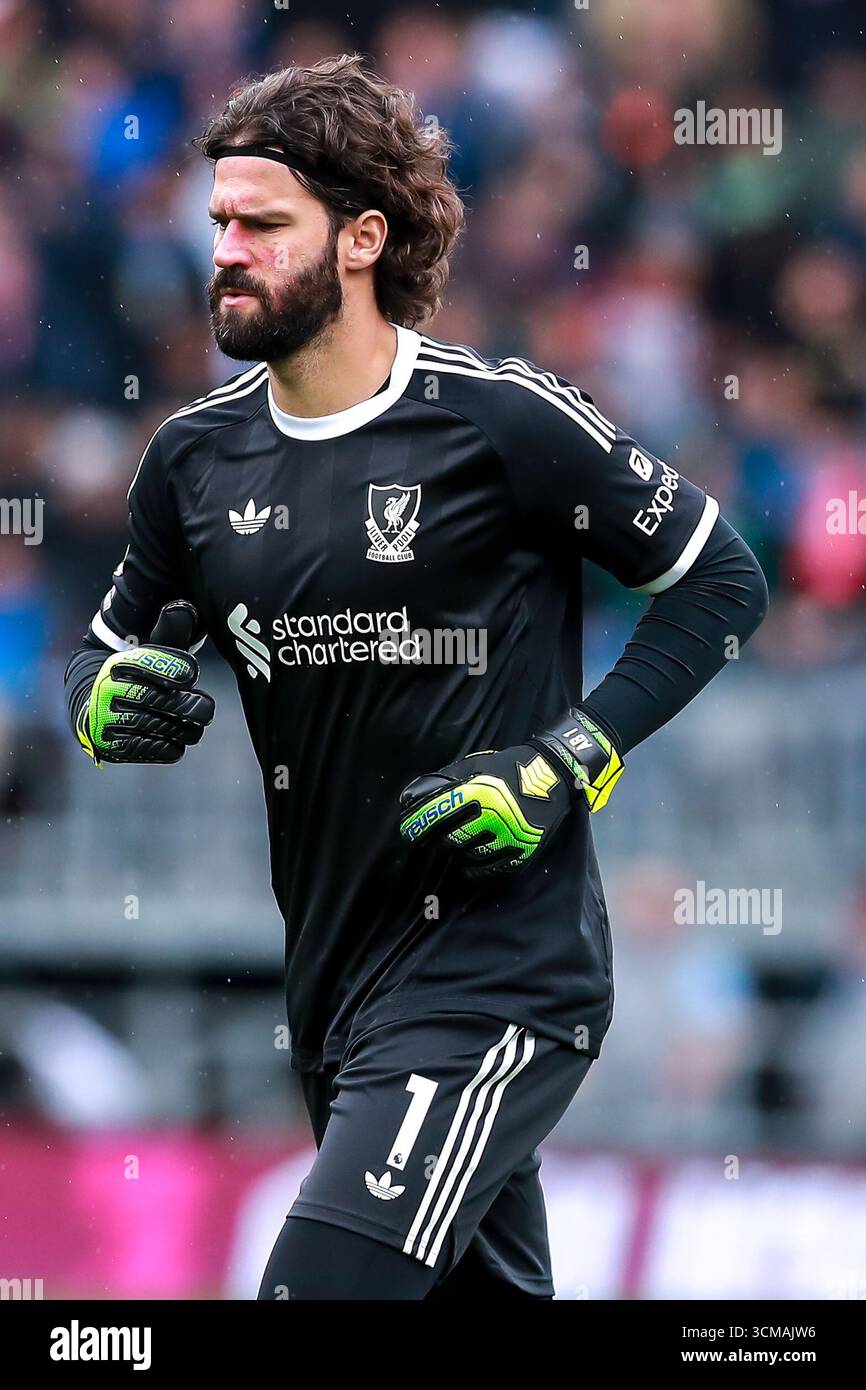 Alisson Becker of Liverpool during the Burnley FC v Liverpool FC ...