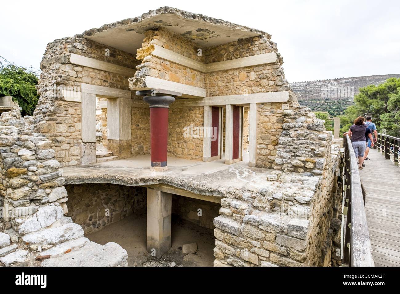 Parts of the Minoan temple complex of Knossos, Reconstructed double ...