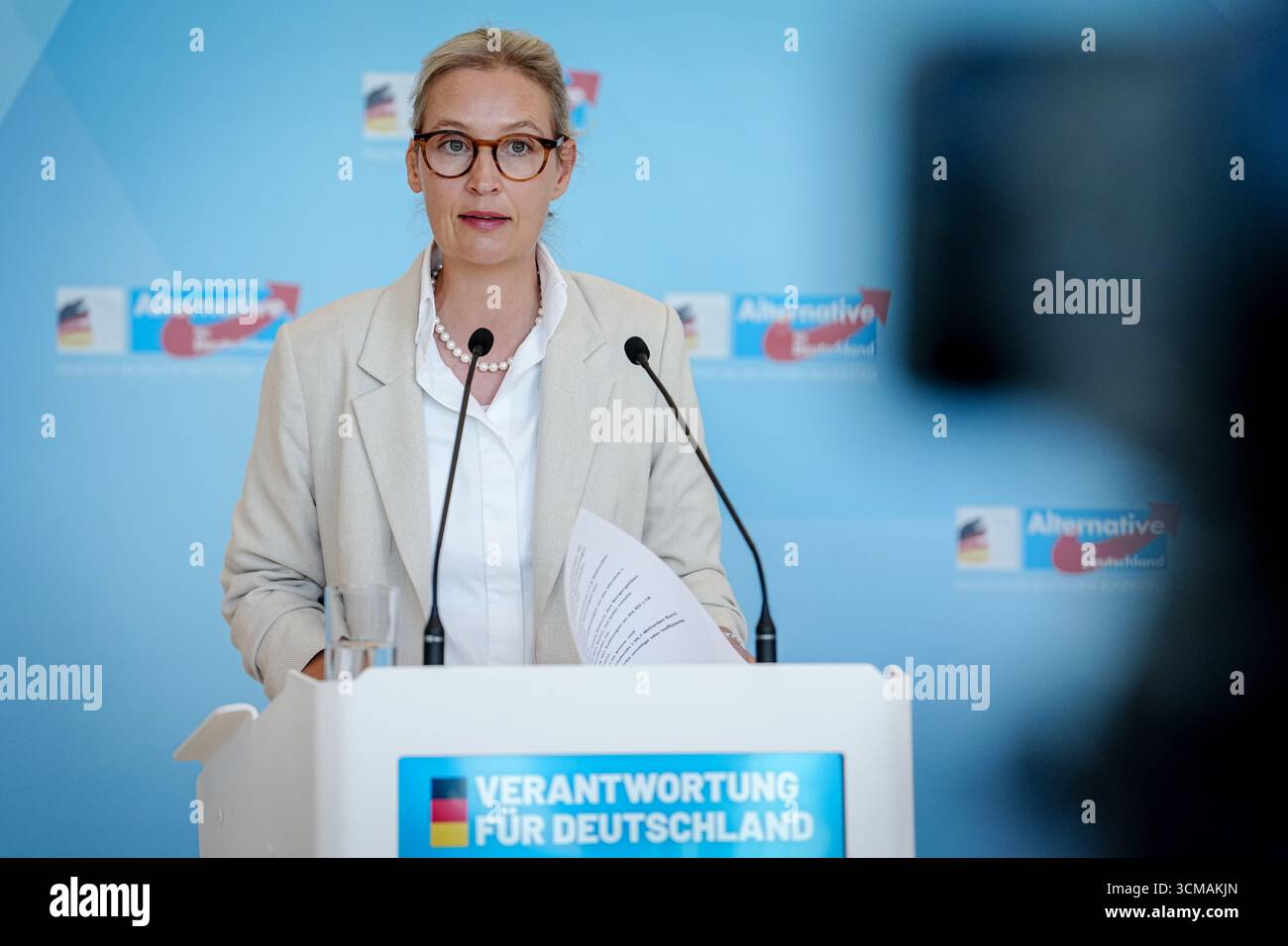 15 September 2025, Berlin: Alice Weidel, parliamentary group and ...
