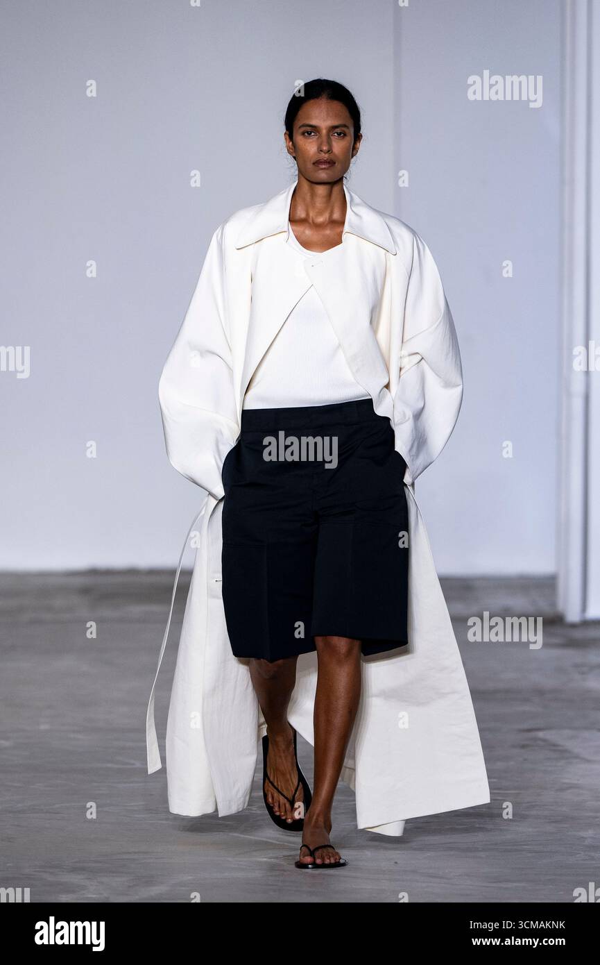 Model Lakshmi Menon is seen on the catwalk at the Fforme fashion show ...