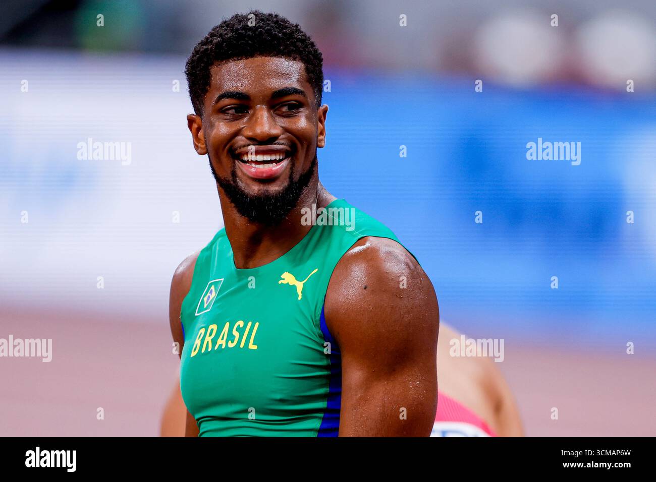 Thiago Resende Ornelas Dos Santos of Brazil looks on after competing in ...