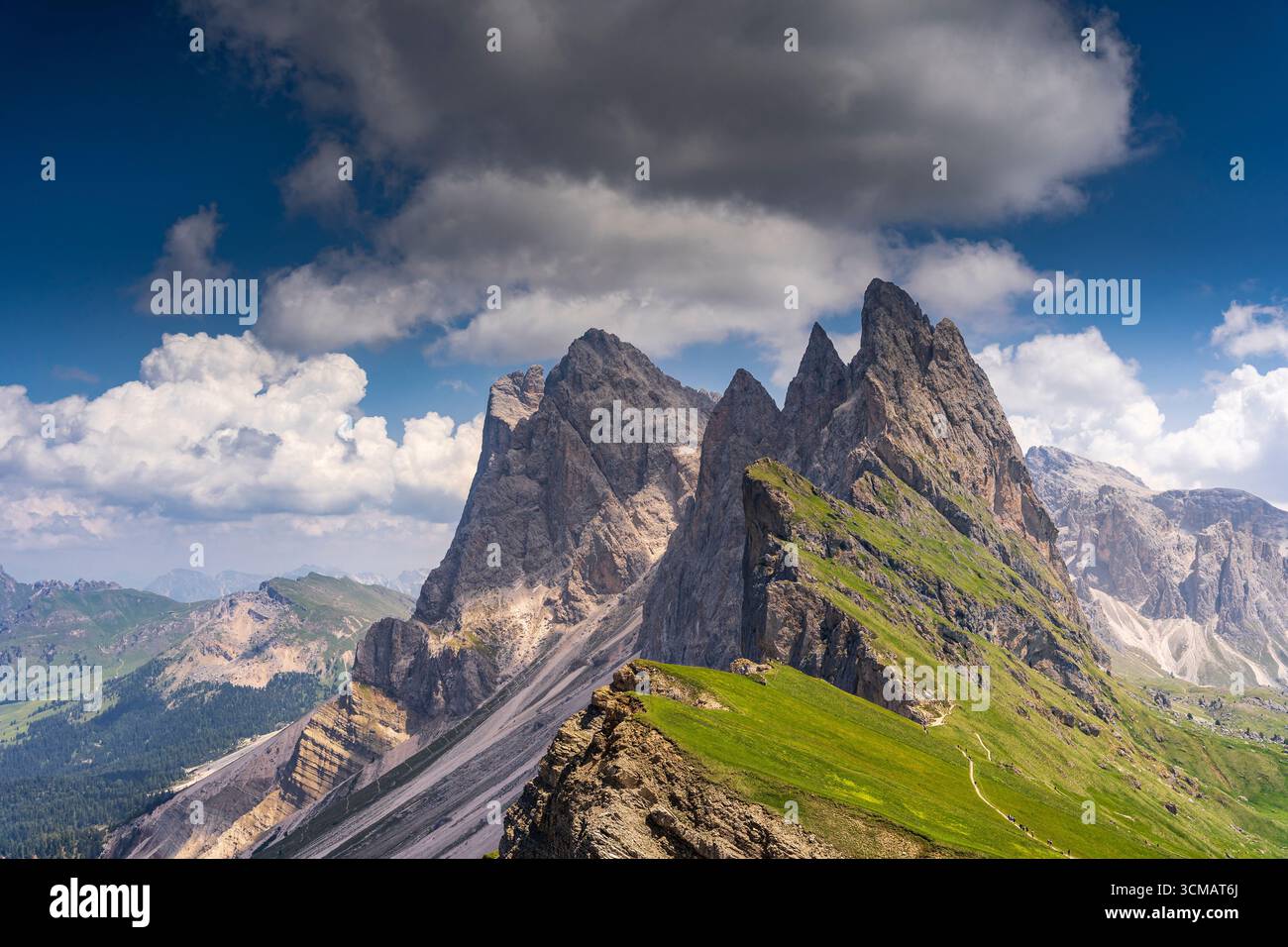 Impressive sharp peaks of the Odle mountain massif (Geisler Group ...