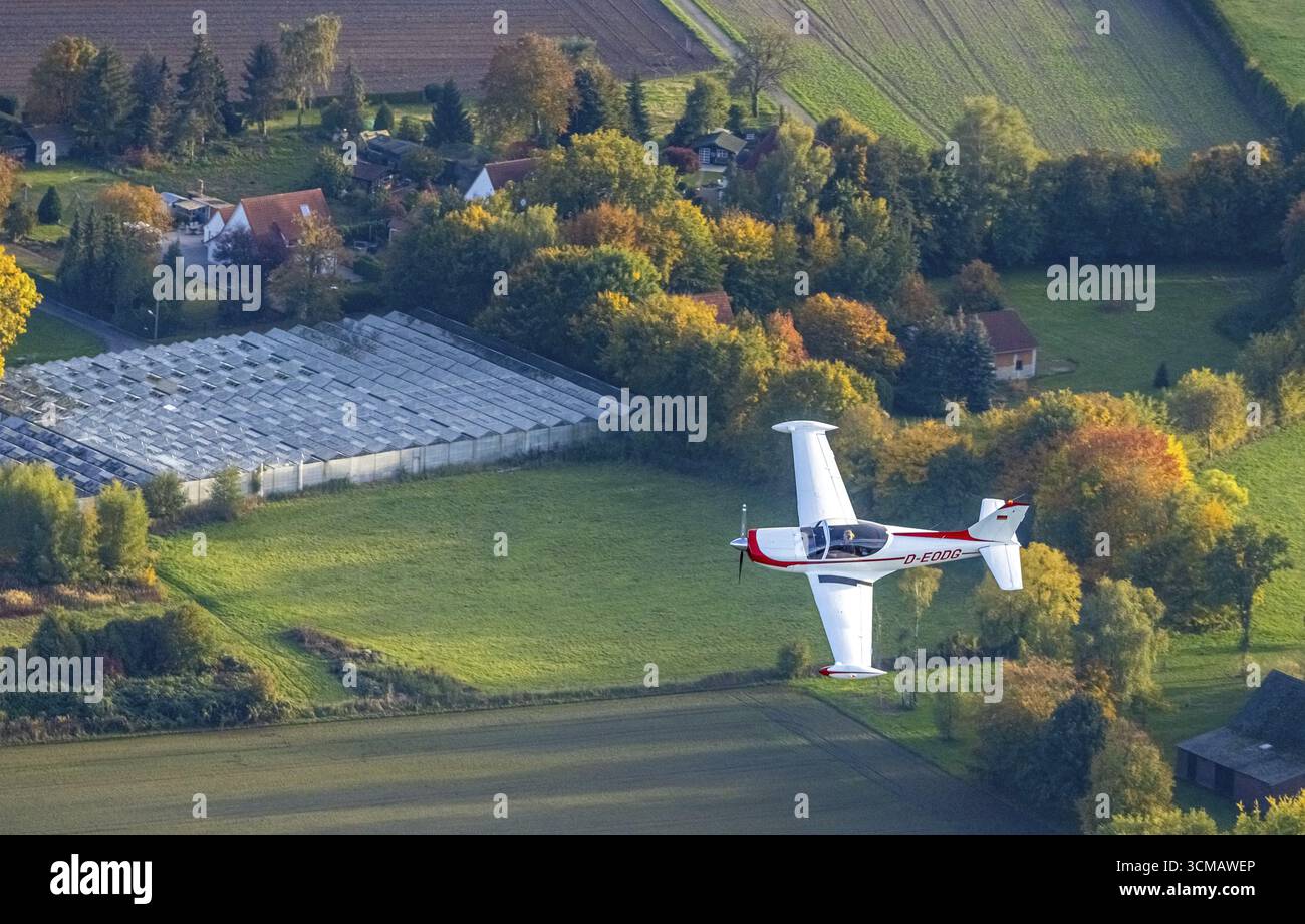 Aerial photograph, aircraft in the air, aircraft D-EODG, Aircraft D ...