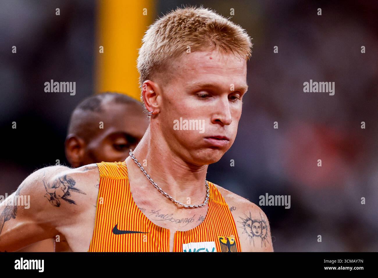Robert Farken of Germany competing in the Men's 1500 Metres Semi-Final ...