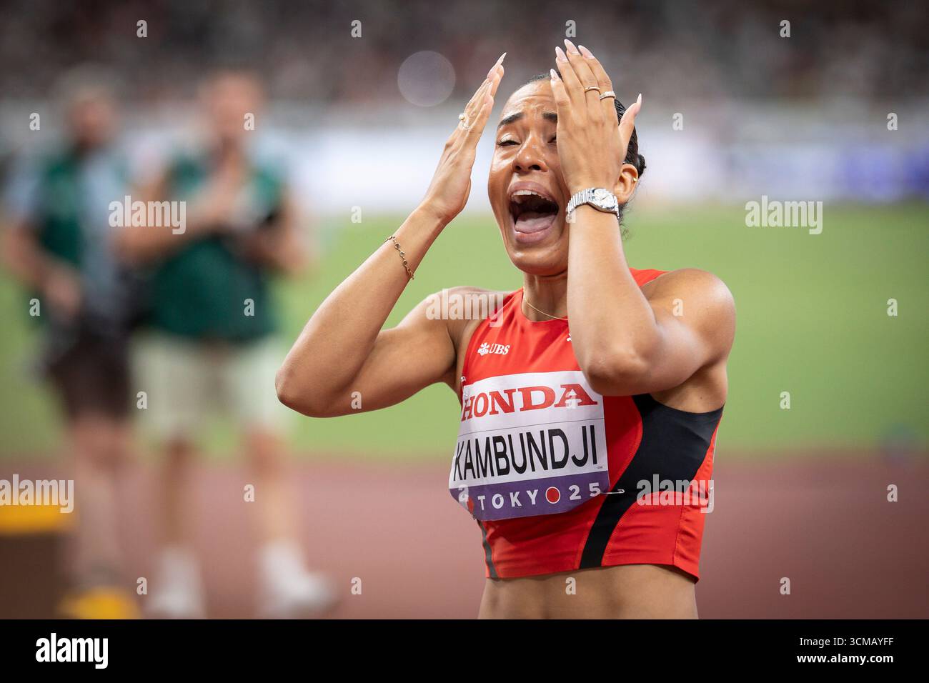 Ditaji Kambundji (SUI) gewinnt Gold ?ber 100m H?rden, Platz 2 geht an ...