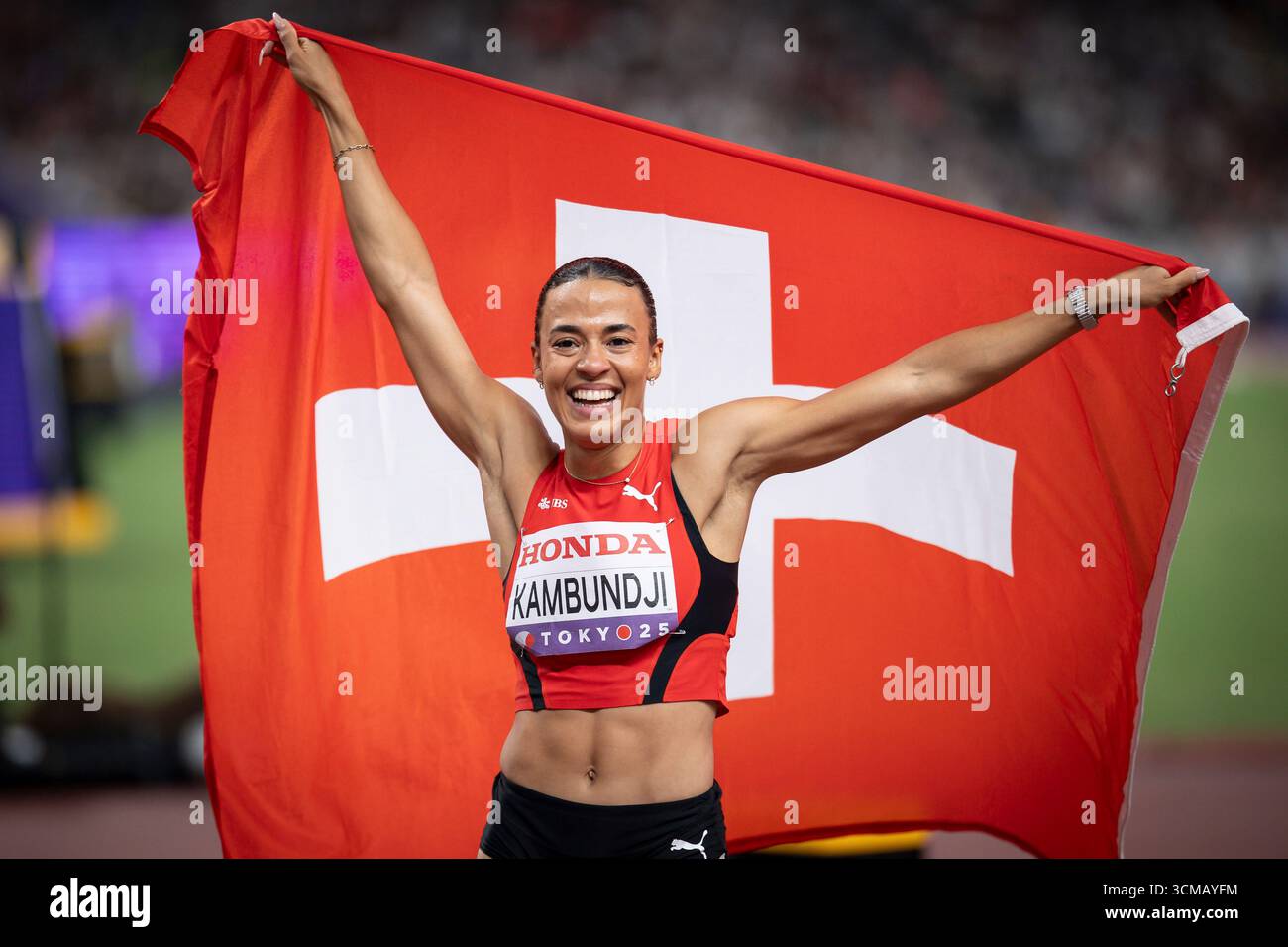 Ditaji Kambundji (SUI) gewinnt Gold ?ber 100m H?rden, Platz 2 geht an Grace Stark (USA), Bronze ...