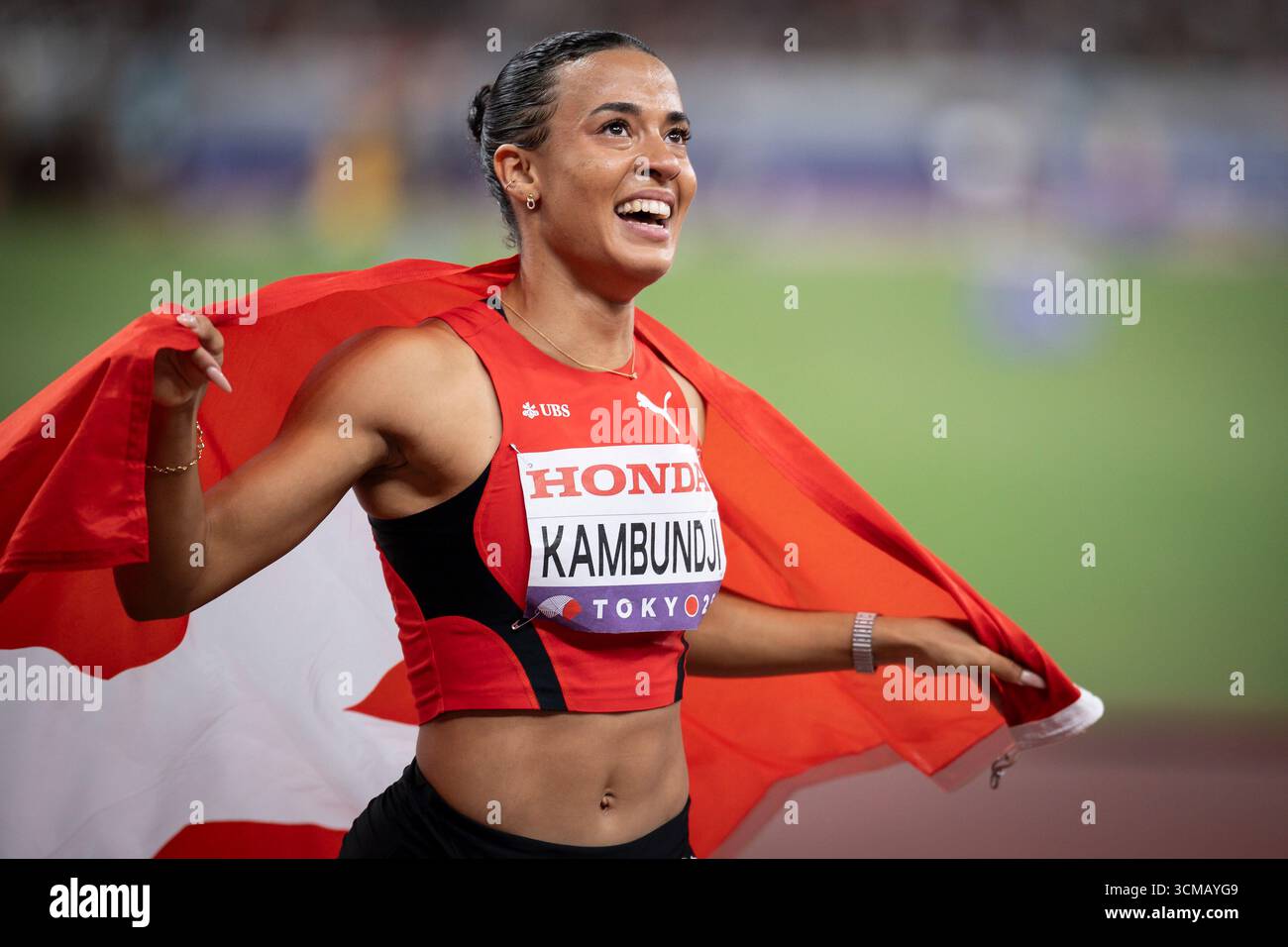 Ditaji Kambundji (SUI) gewinnt Gold ?ber 100m H?rden, Platz 2 geht an Grace Stark (USA), Bronze ...