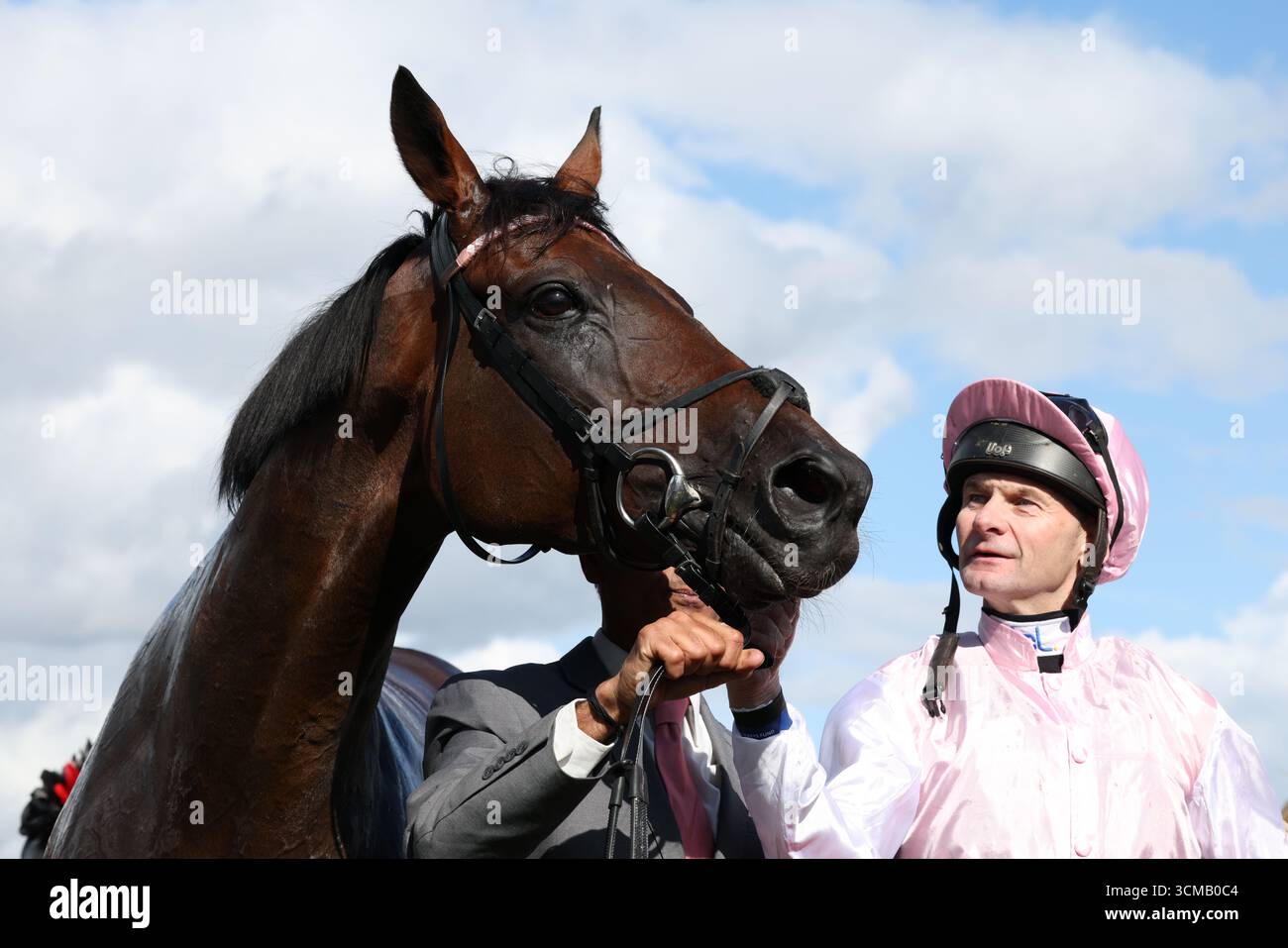 racehorse SWEET WILLIAM and jockey ROBERT HAVLIN Stock Photo - Alamy