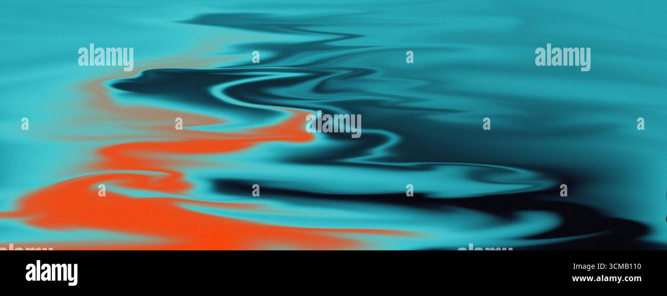 Abstract digital artwork featuring fluid swirling shapes in vibrant ...