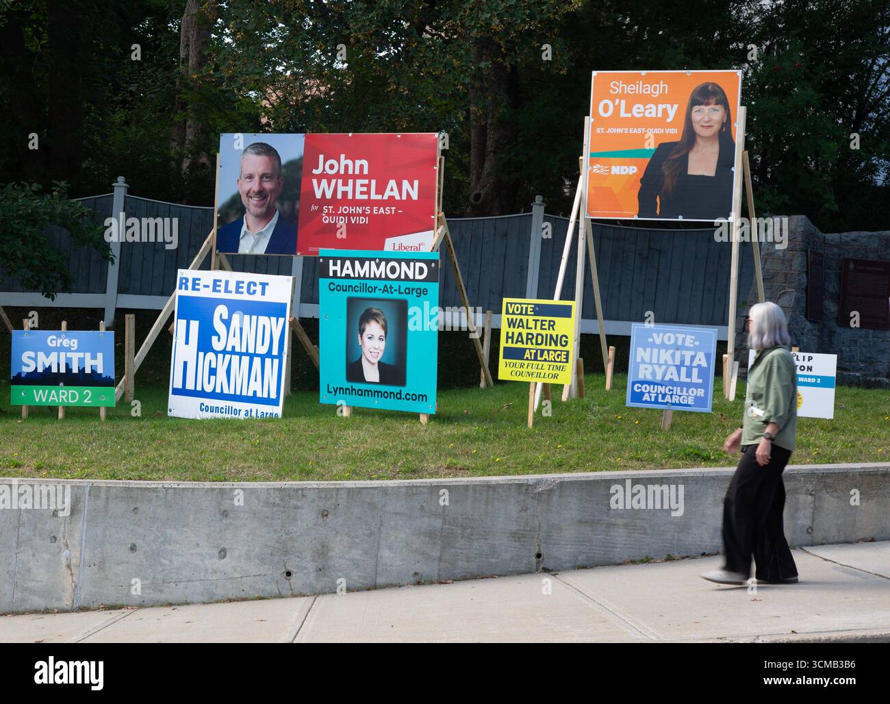 Provincial election signs shown around St. John's on early Monday, Sept ...