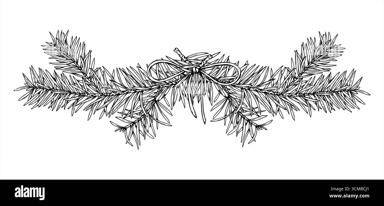 Vector horizontal winter banner Black and White Stock Photos & Images ...